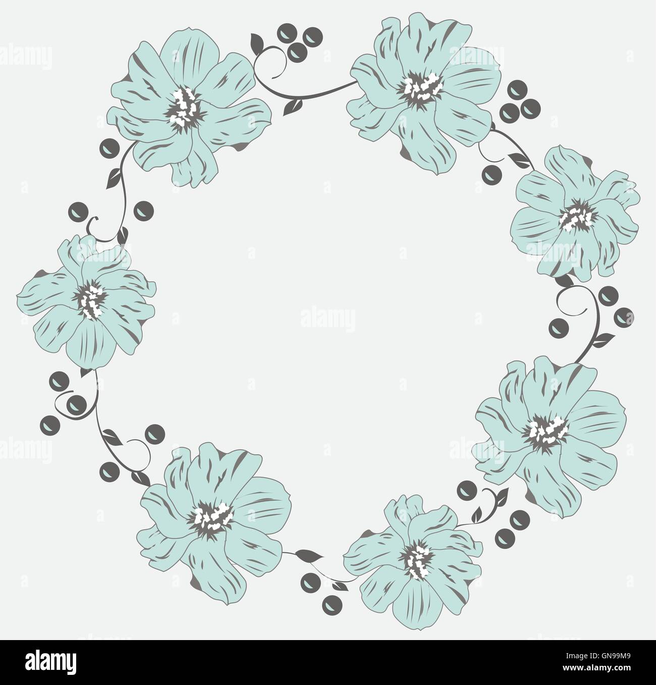 Vintage Floral Wreath Stock Vector Image & Art - Alamy