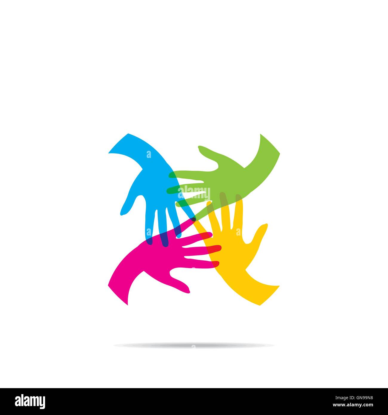 Helping hands Stock Vector Images - Alamy