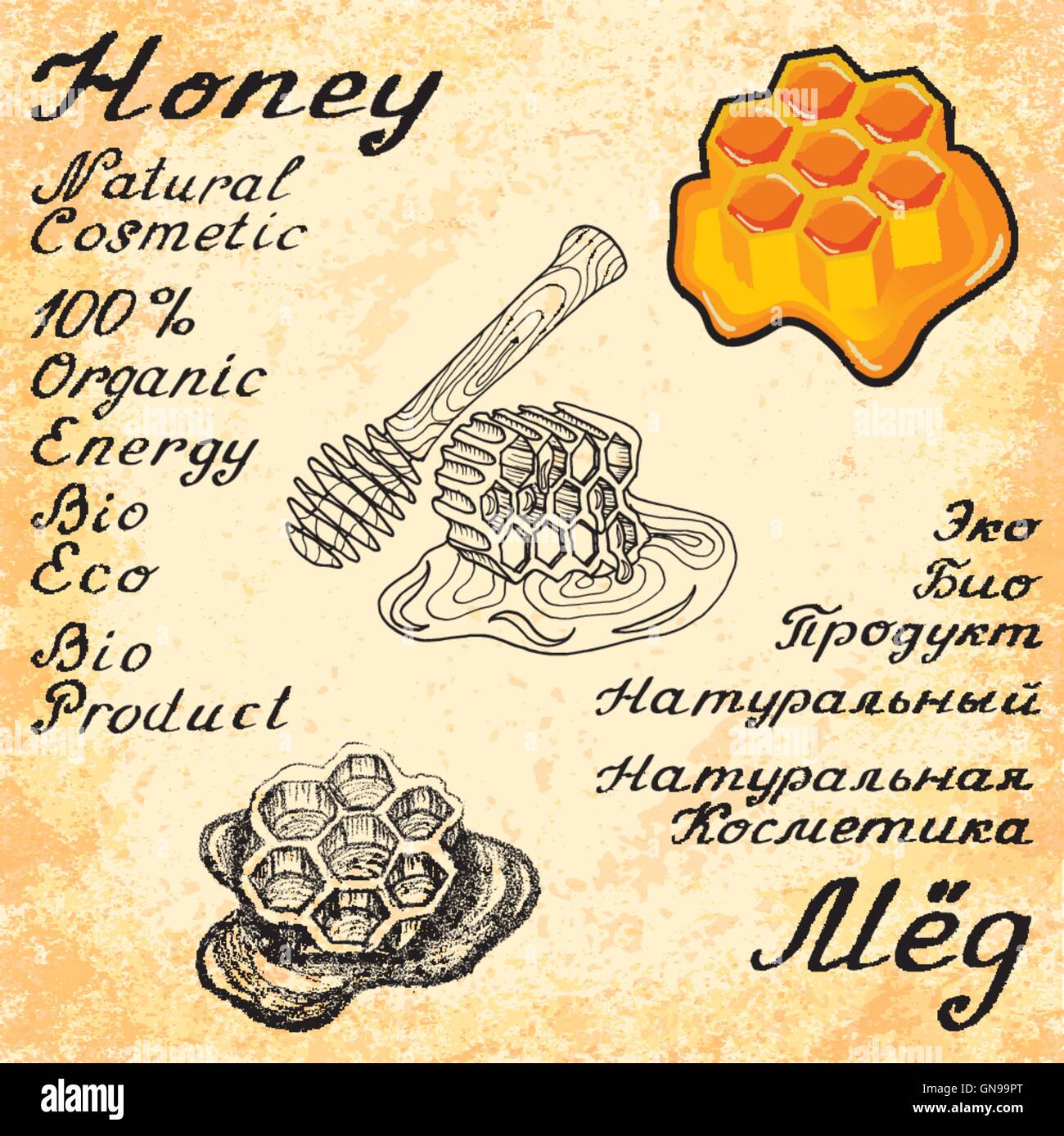Honey drawing hi-res stock photography and images - Alamy