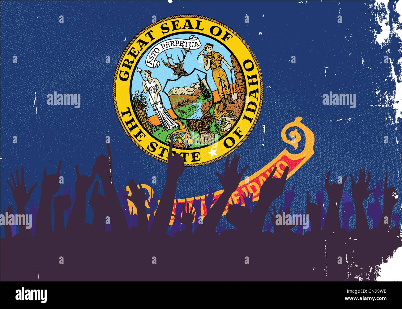 Idaho flag vector hi-res stock photography and images - Alamy