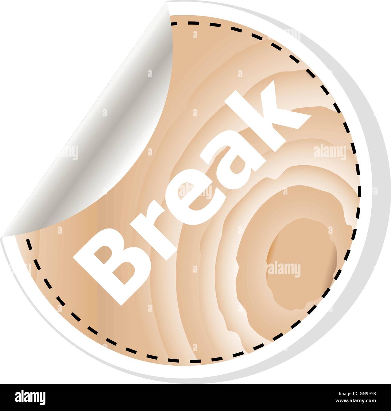 break word on vector business wooden app icon isolated on white ...