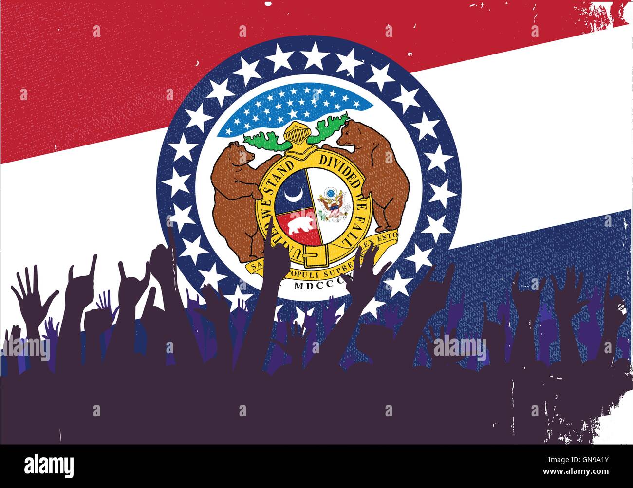 Missouri flag background Stock Vector Images - Alamy