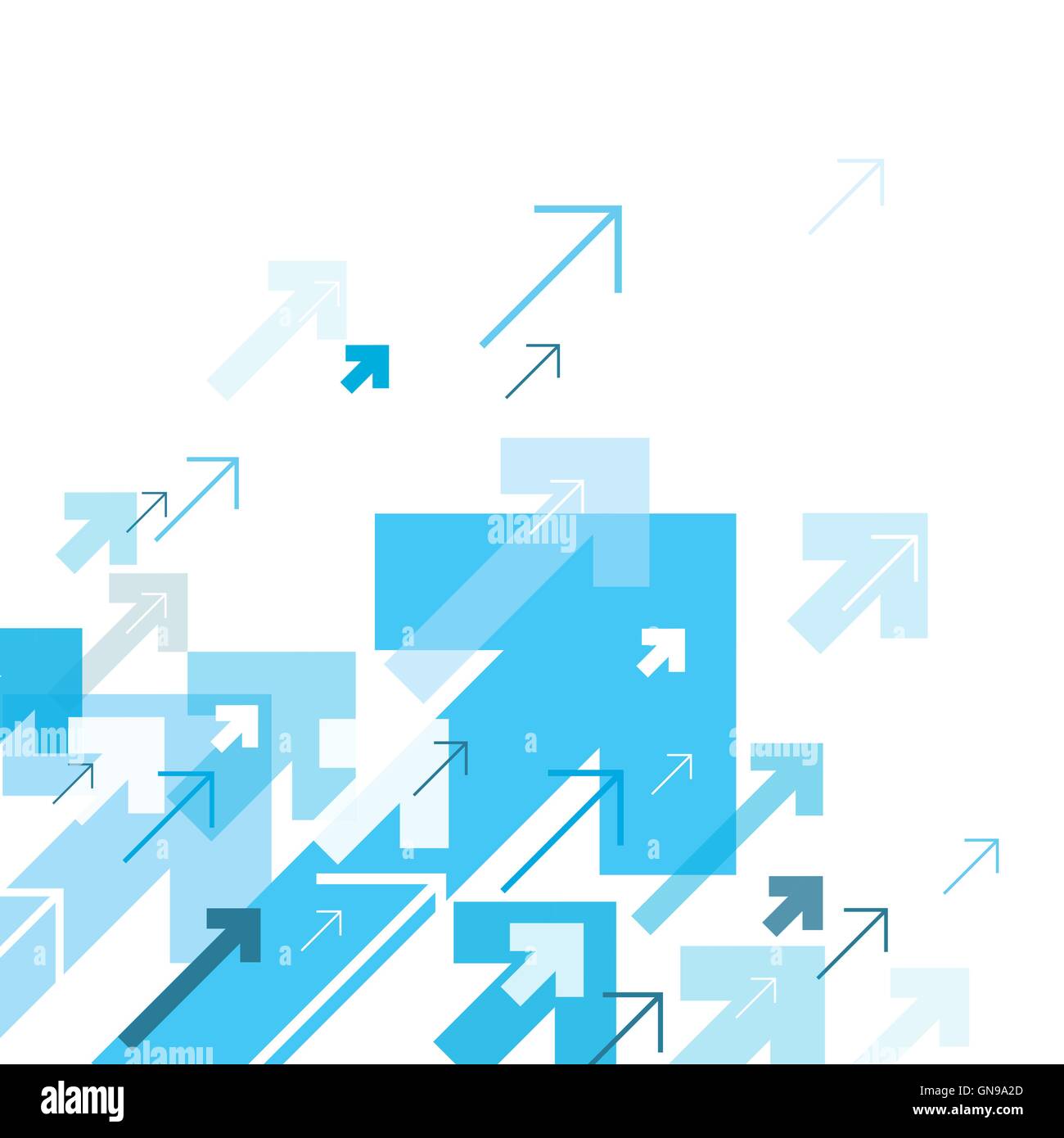 Blue arrow brochure design Cut Out Stock Images & Pictures - Alamy