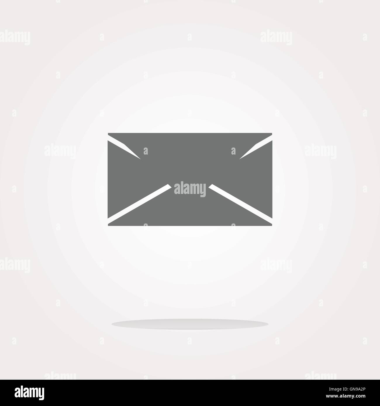 vector envelope icon glass, button isolated on white background Stock ...
