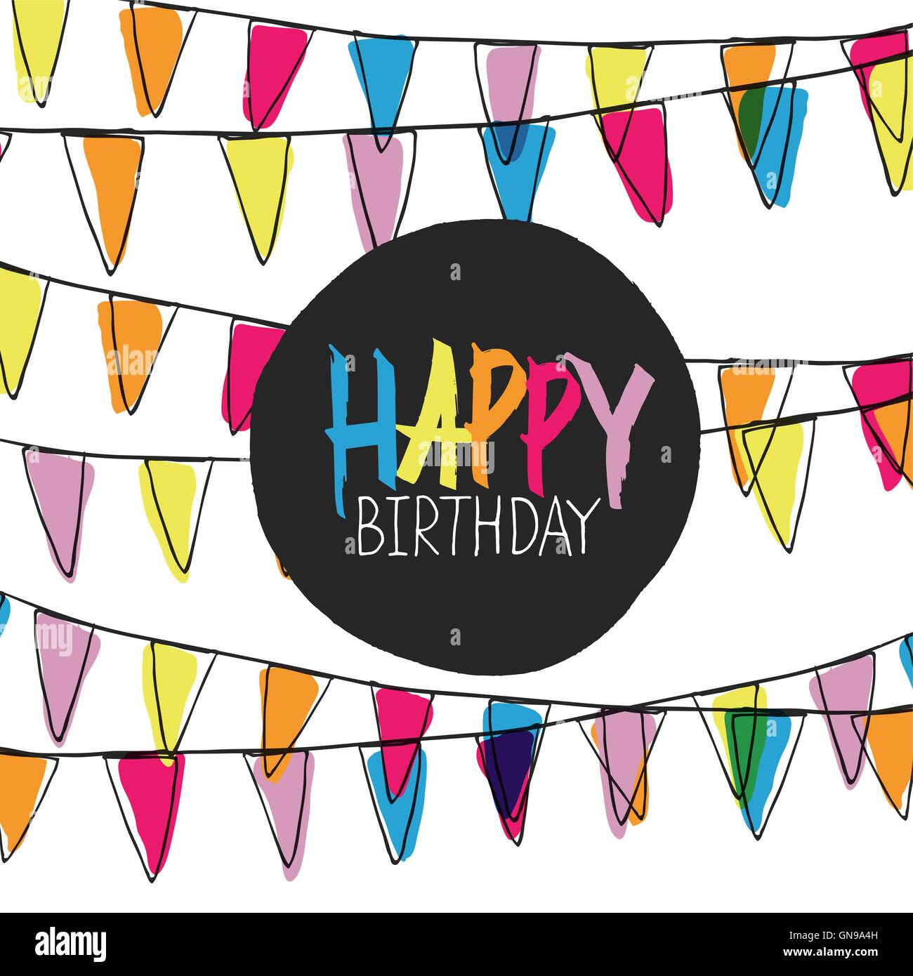 Happy Birthday Pennant Banner Clip Art