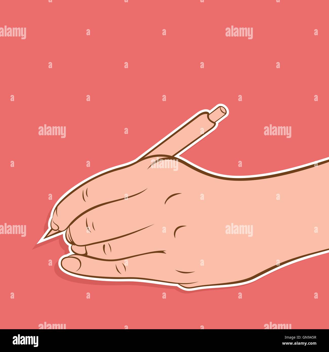 Sign contract young office Stock Vector Images - Alamy