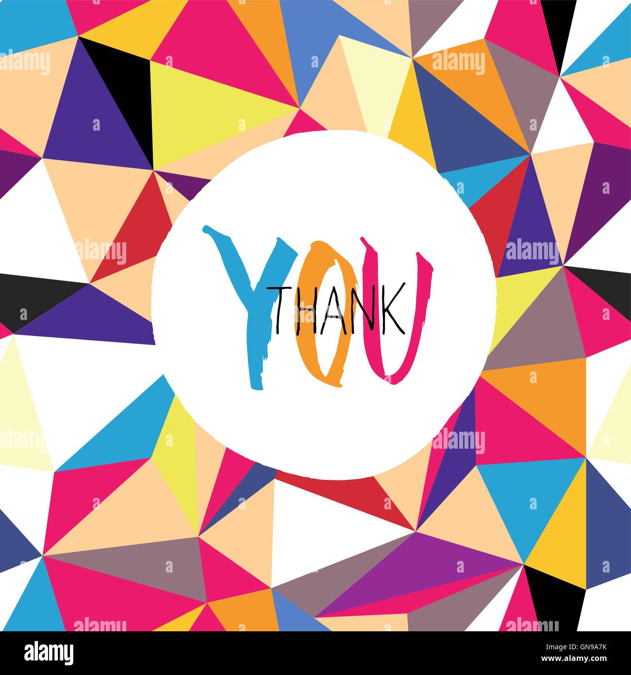 Thank you words illustration Stock Vector Images - Alamy