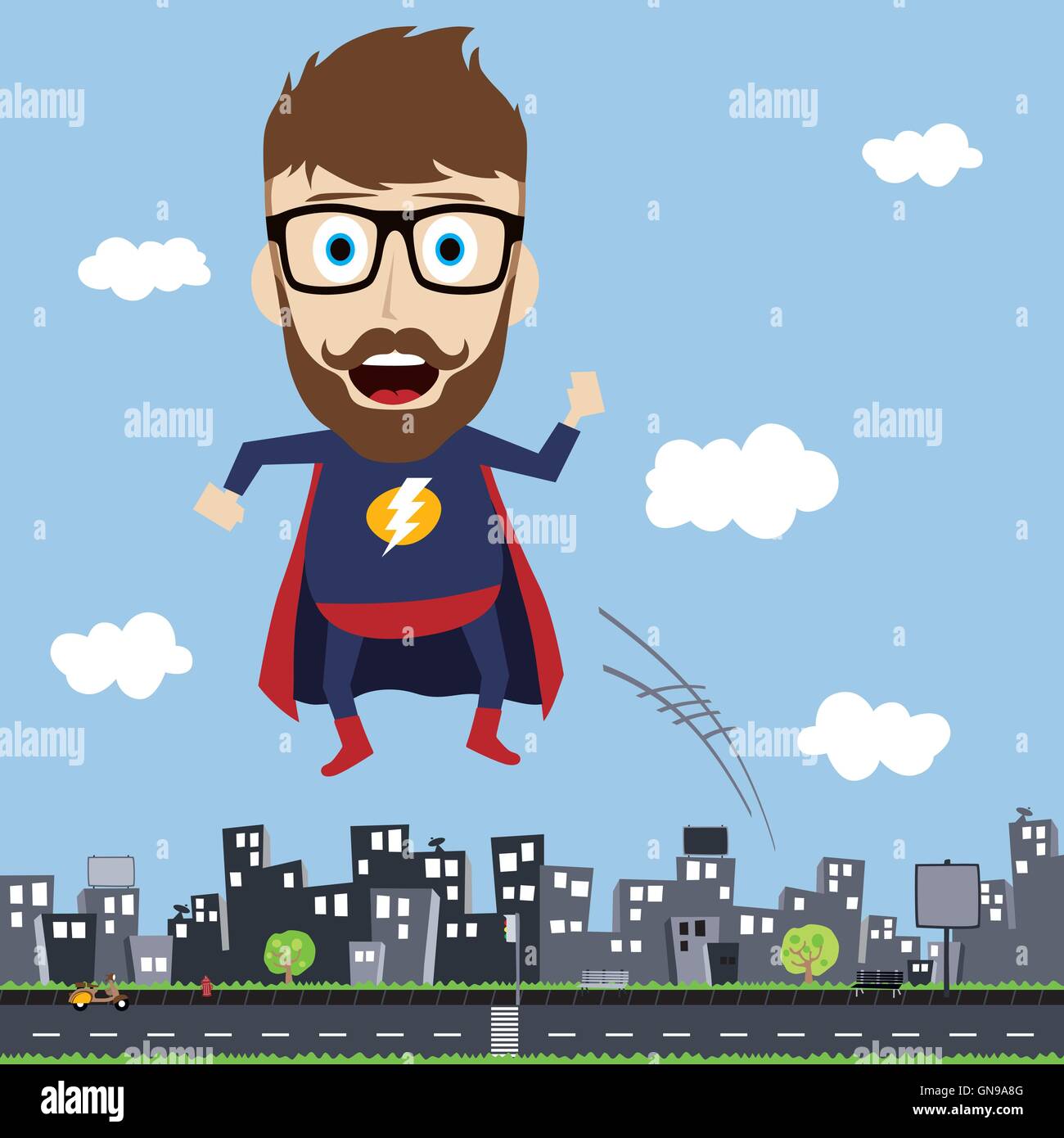Superhero speed comic cartoon hi-res stock photography and images - Alamy