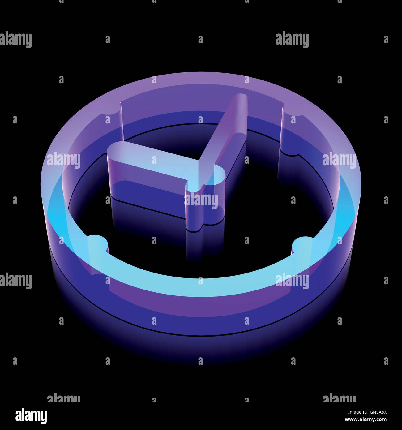 Crystal clock Stock Vector Images - Alamy
