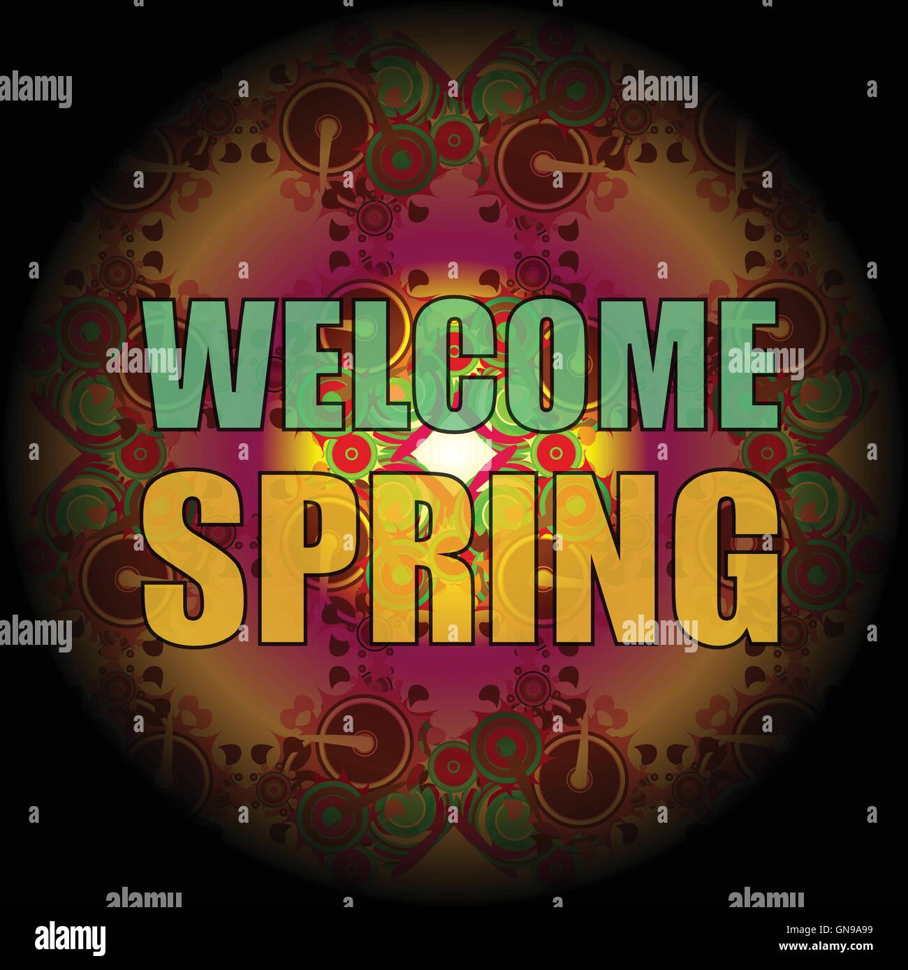 Welcome Spring Holiday Card. Welcome Spring Vector. Love background ...