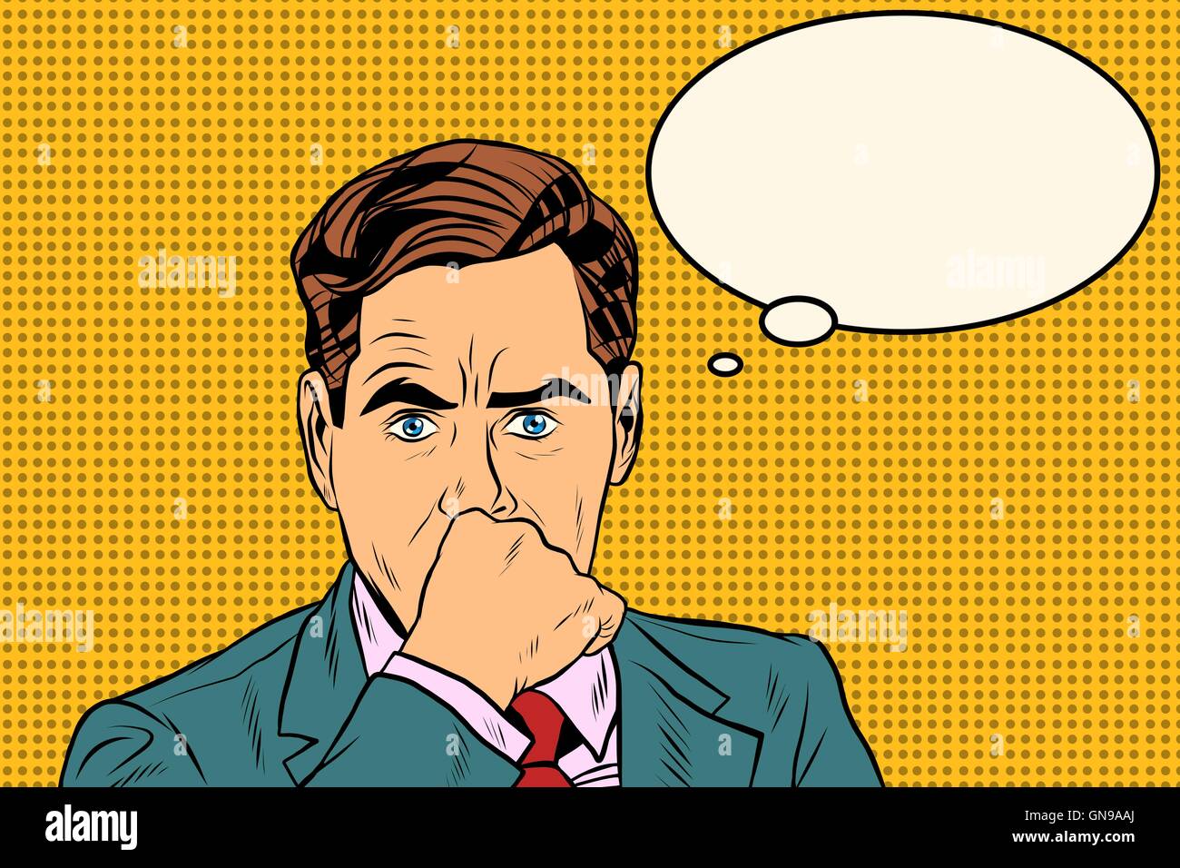 Dot art man thinking hi-res stock photography and images - Alamy