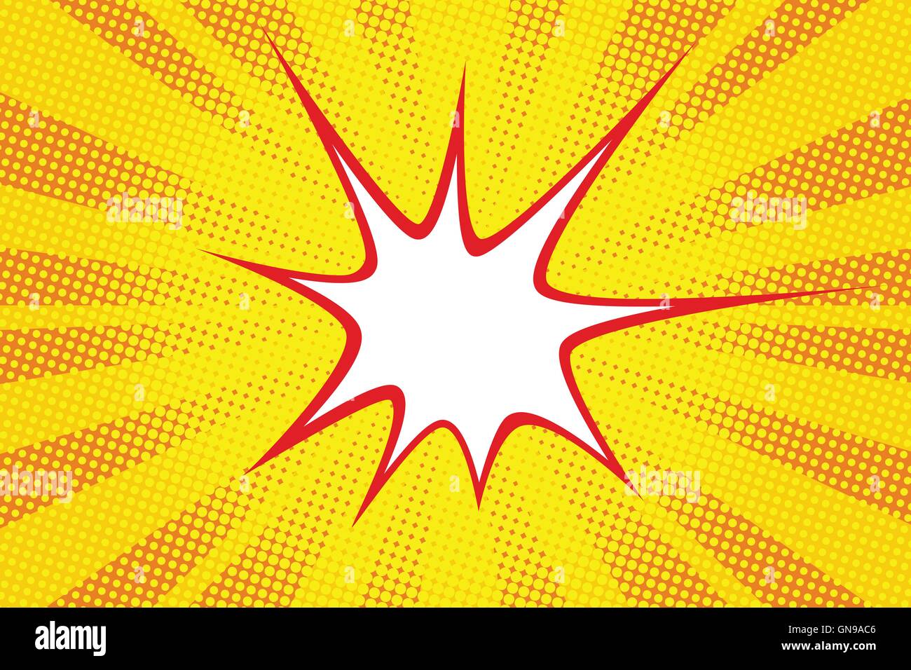 retro comic yellow background raster gradient halftone Stock Vector ...