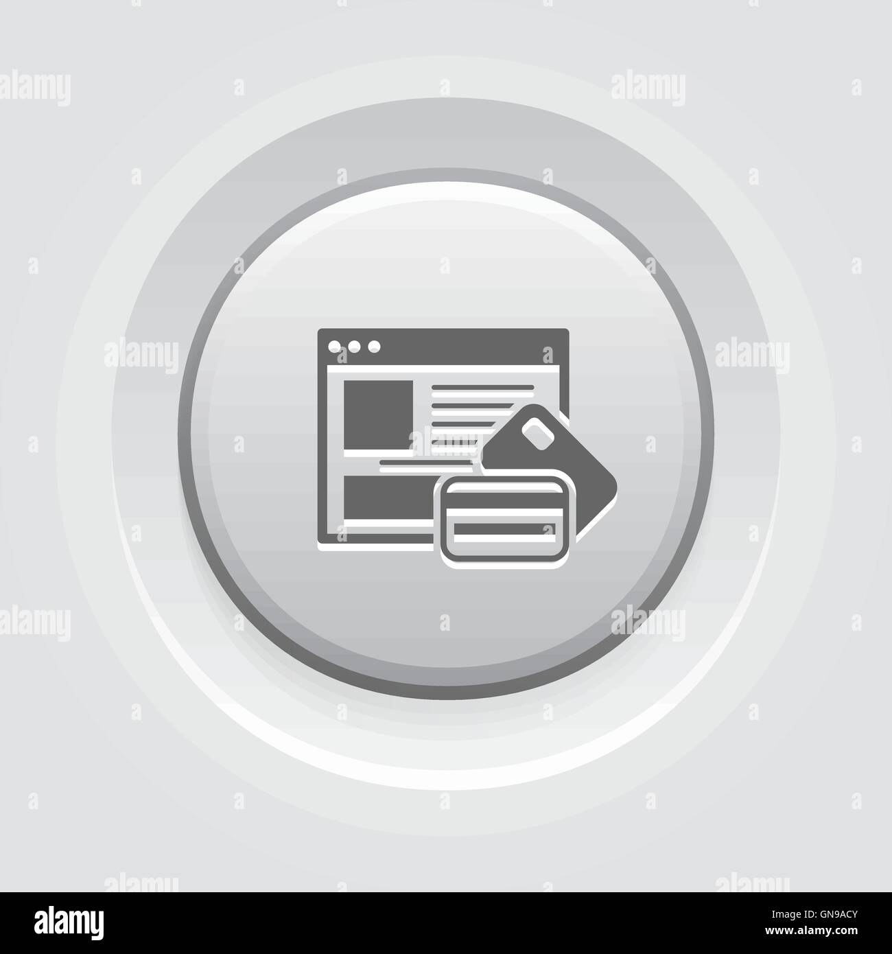 Bank icon on computer Stock Vector Images - Alamy