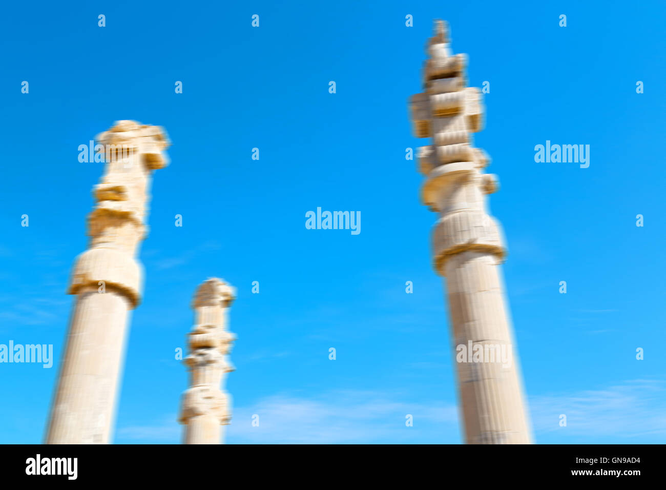 blur in iran persepolis the old ruins historical destination monuments ...