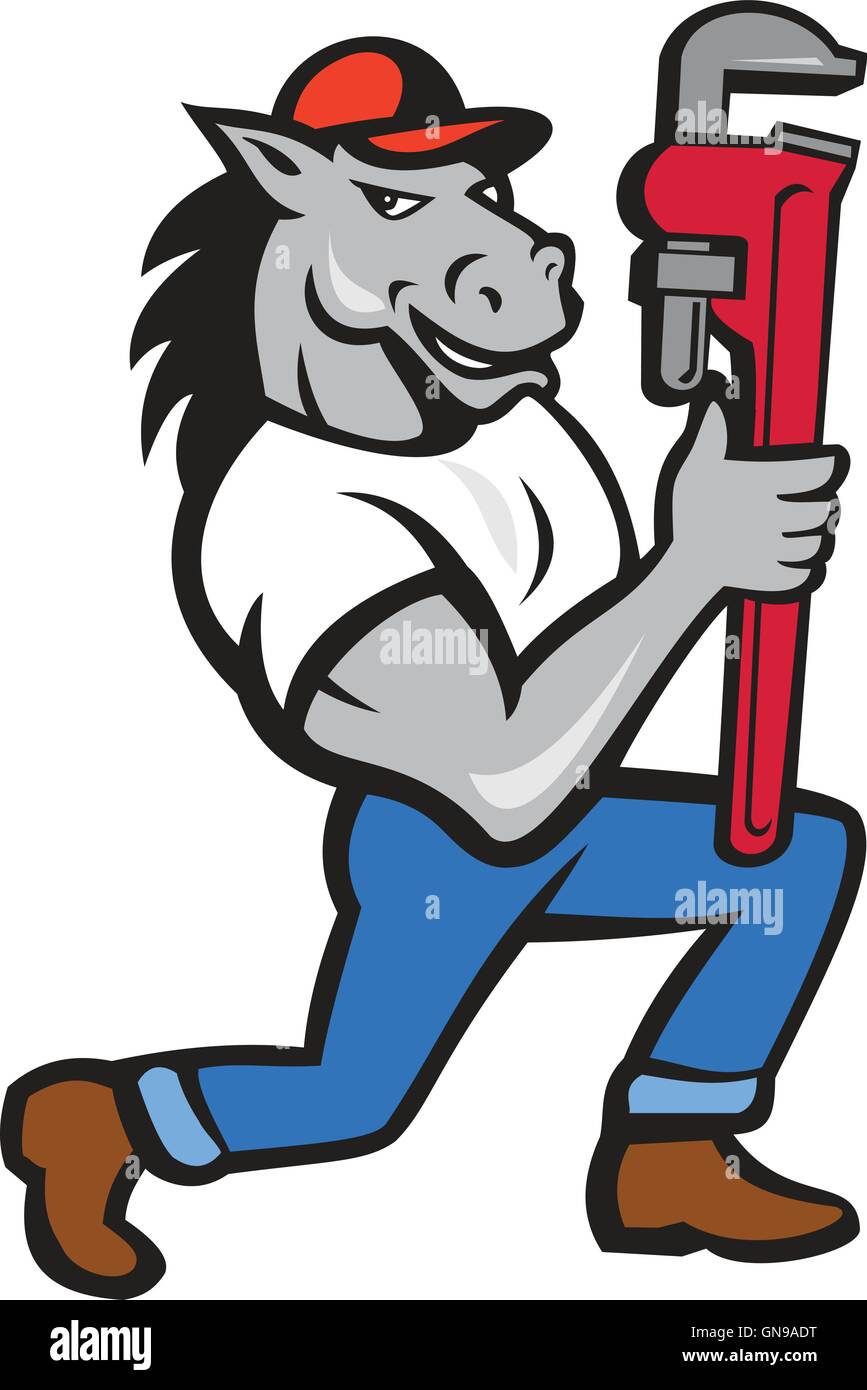 Cartoon Monkey Wrench