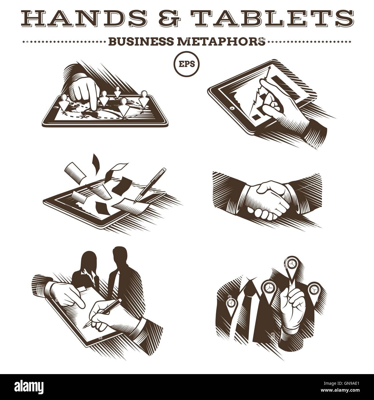 Office vintage planning Stock Vector Images - Alamy