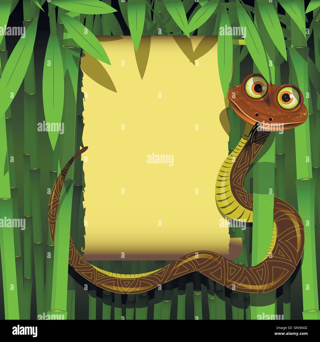 Yellow tree boa Stock Vector Images - Alamy
