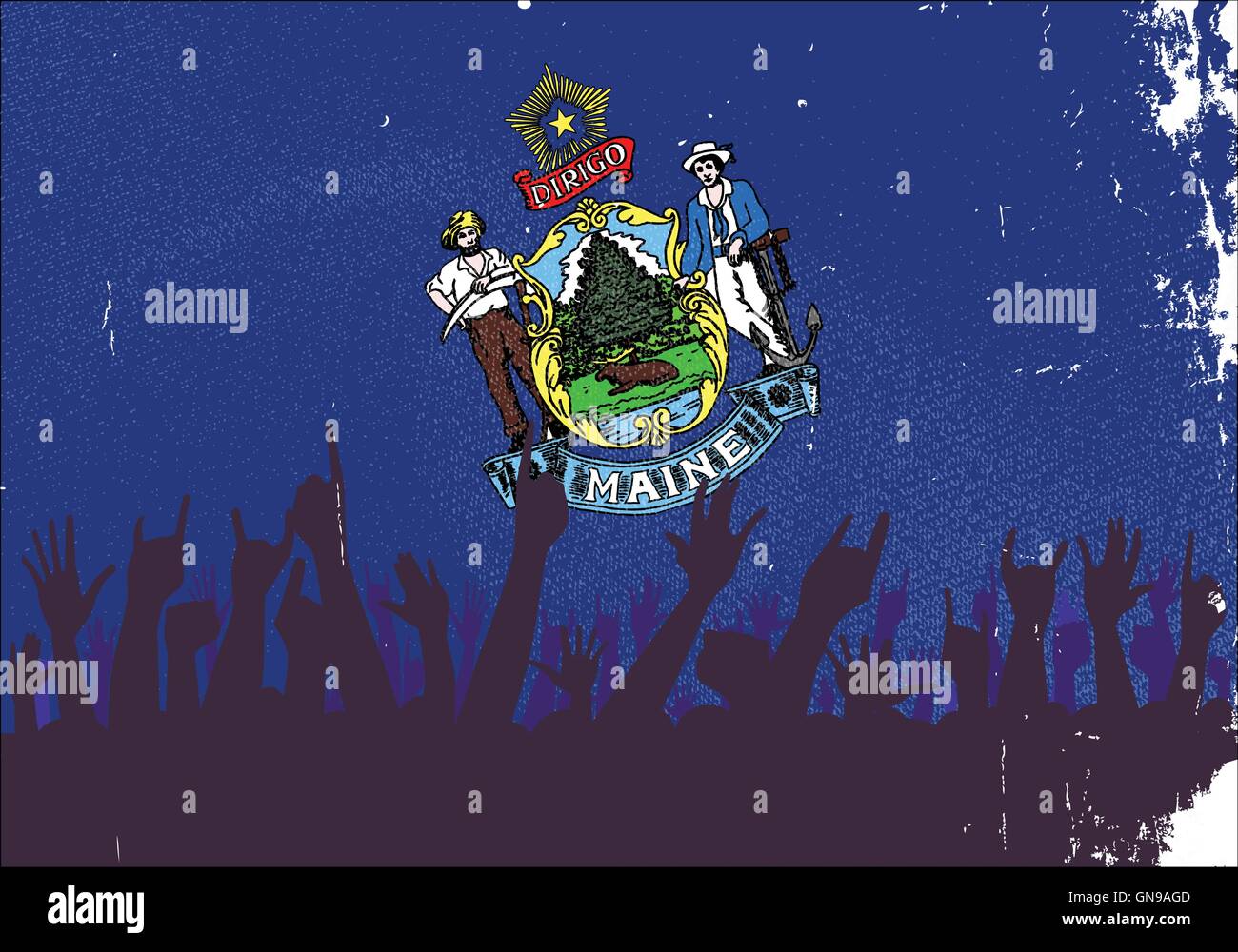 Maine state flag hi-res stock photography and images - Alamy