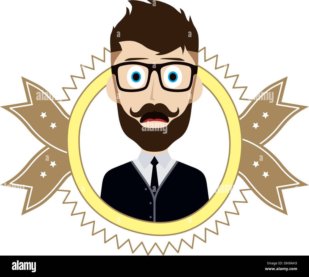 geek retro guy Stock Vector Image & Art - Alamy