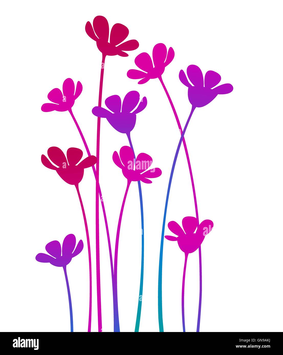 Vector wild flowers Stock Vector Image & Art - Alamy