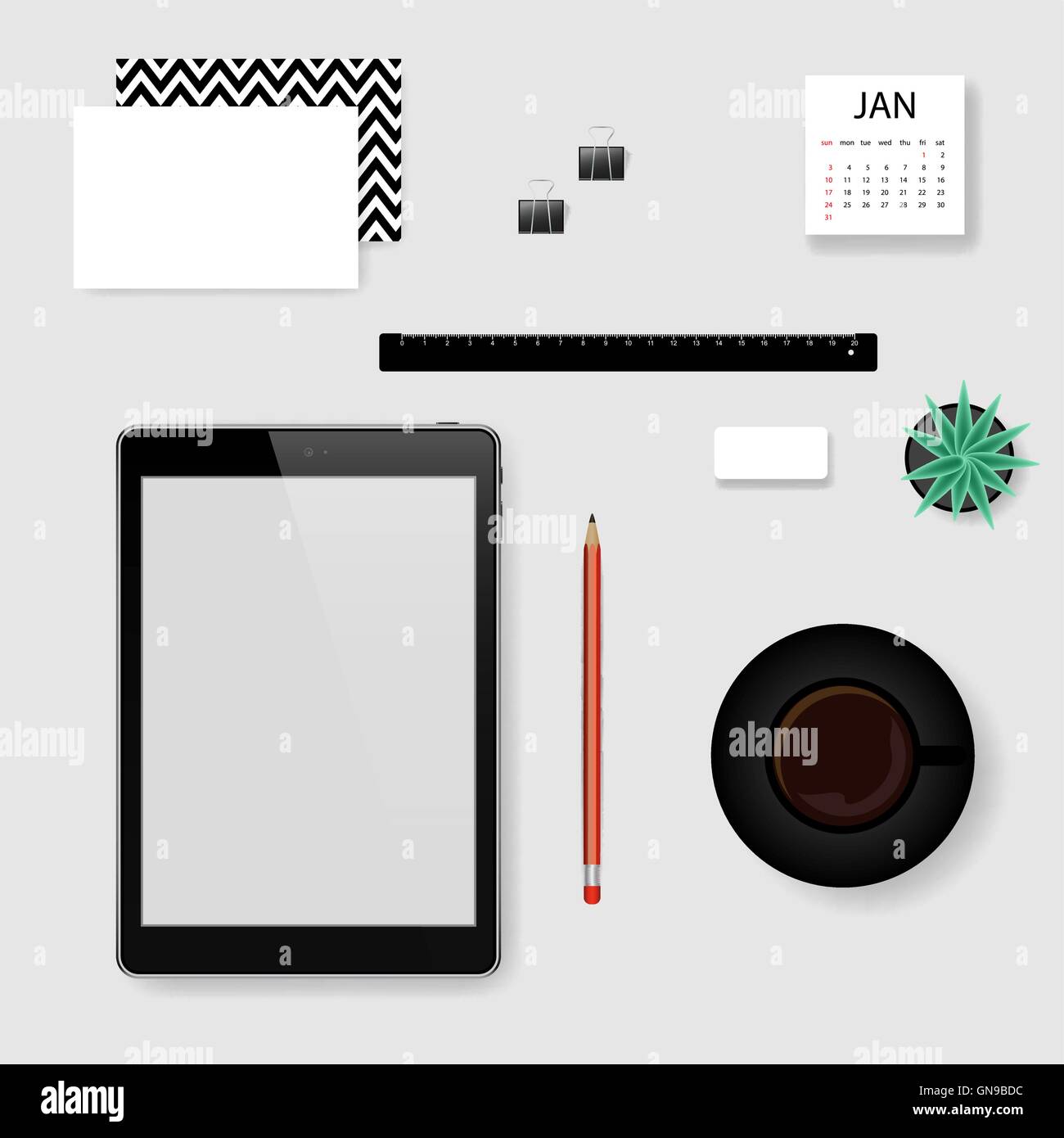 Mock up digital table Stock Vector Images - Alamy