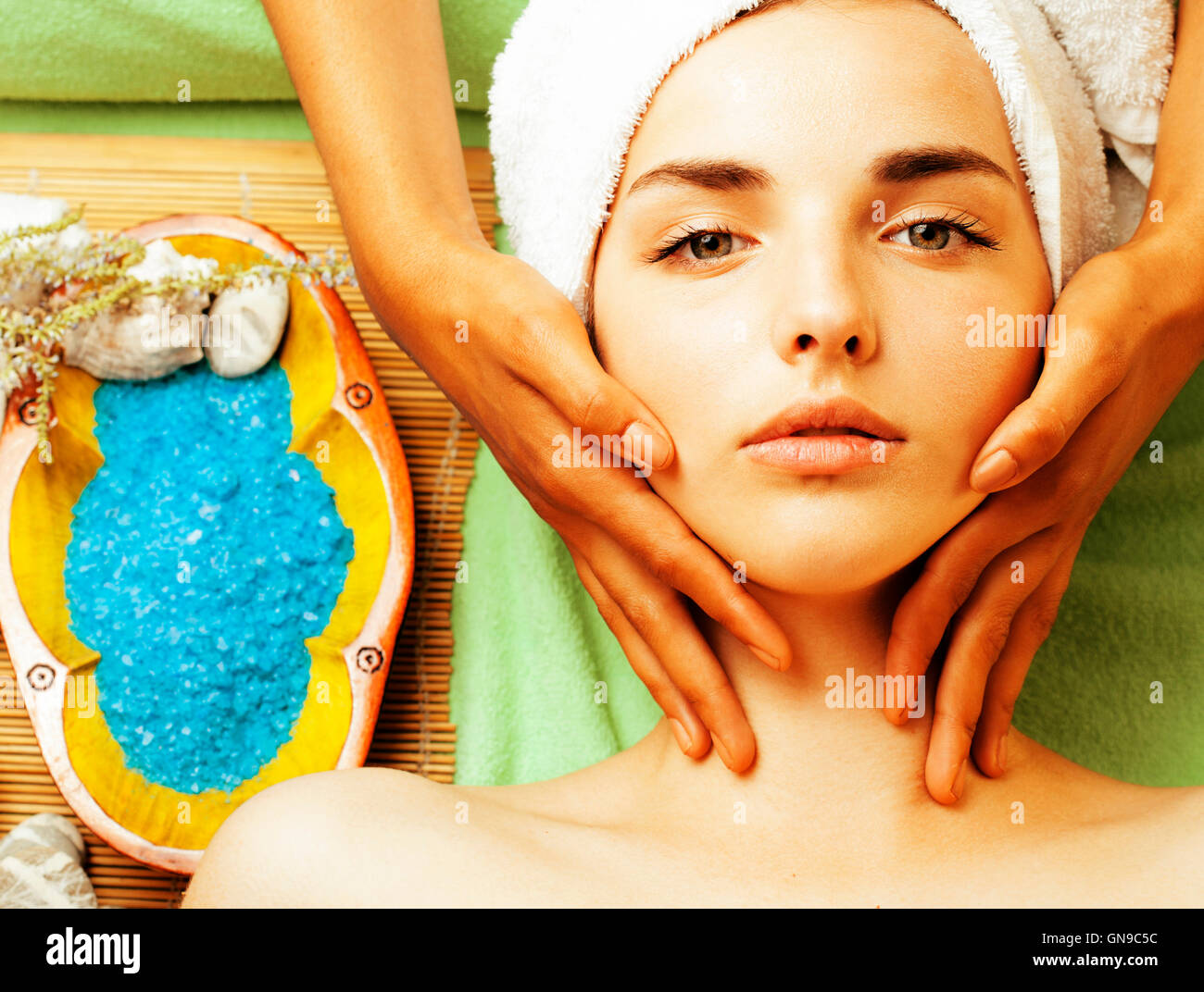 stock photo attractive lady getting spa treatment in salon Stock Photo ...