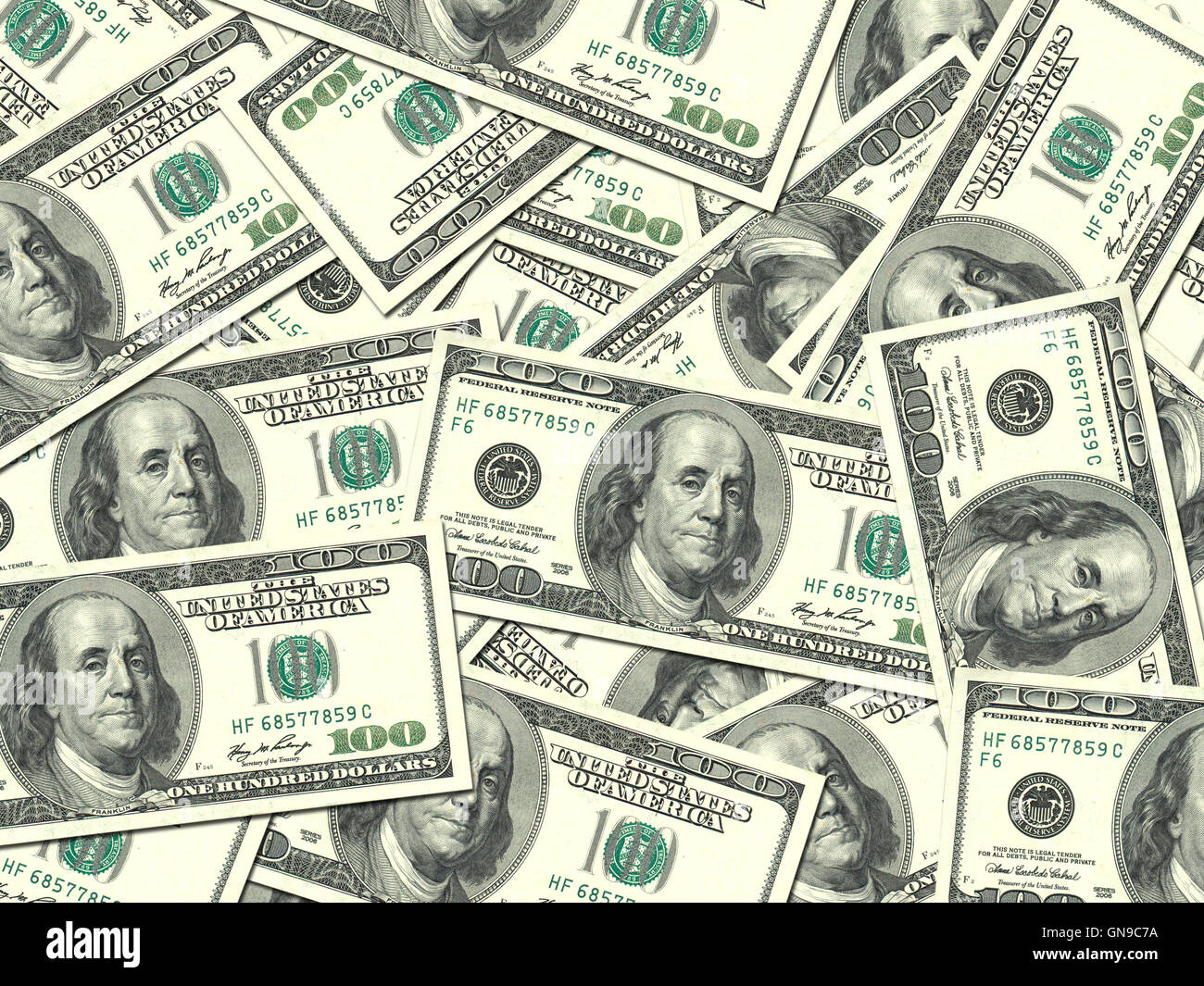 Background of money pile 100 USA dollars Stock Photo - Alamy