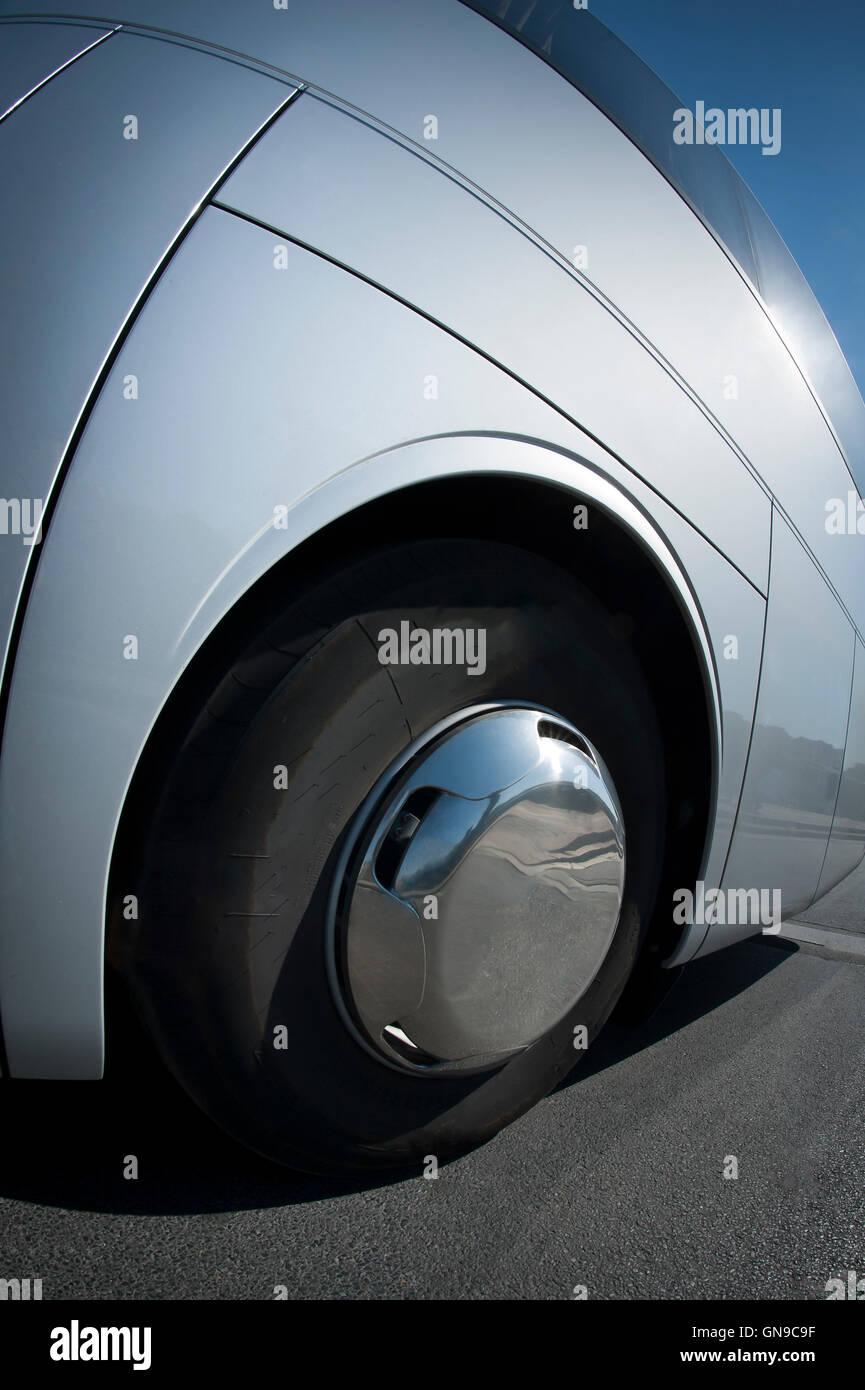 Big wheel on a bus Stock Photo - Alamy