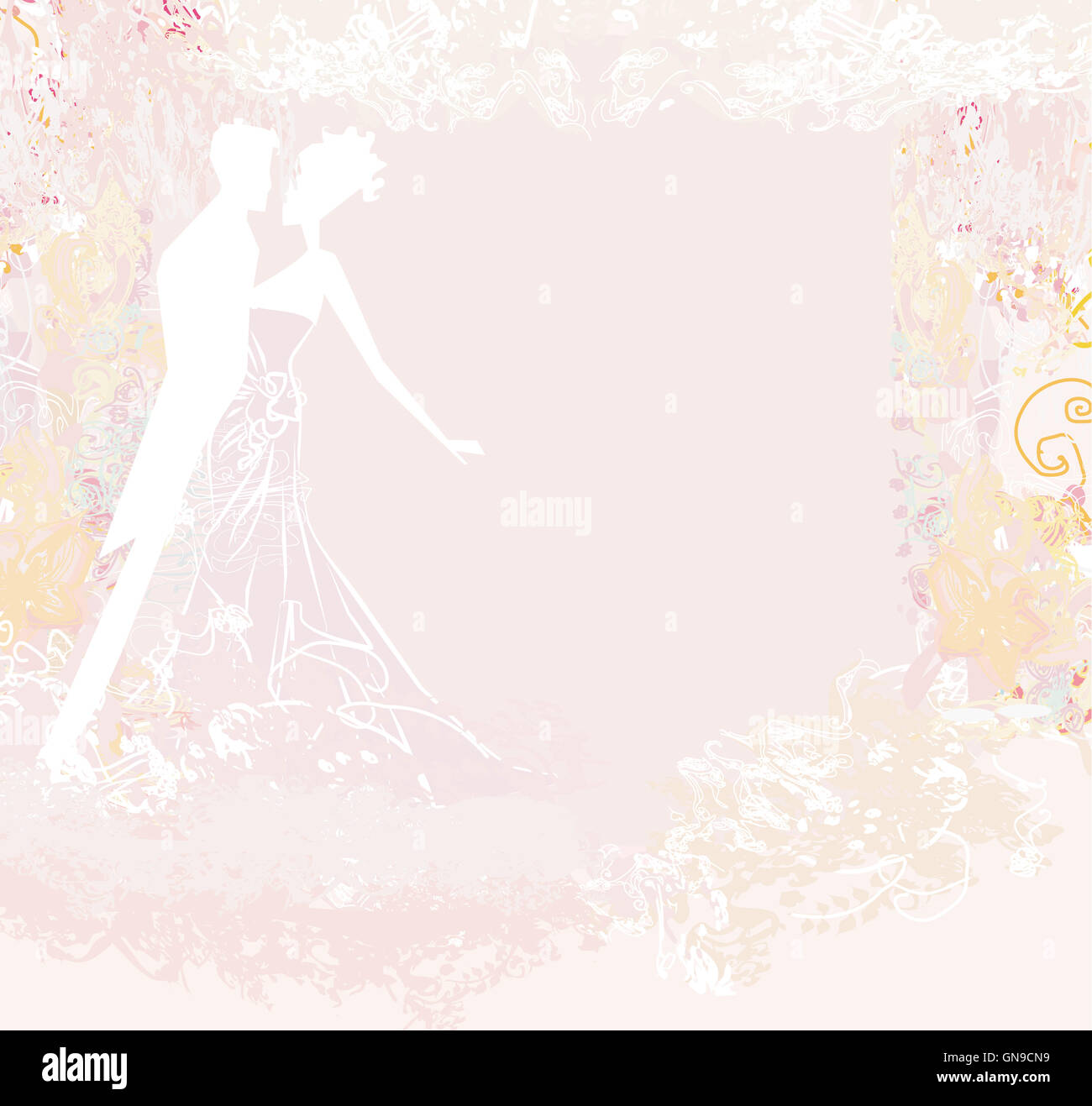 Ballroom dancers - invitation Stock Photo - Alamy