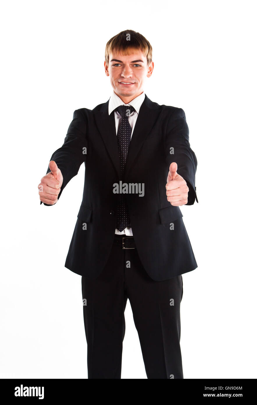 Smiling modern worker business man Cut Out Stock Images & Pictures - Alamy