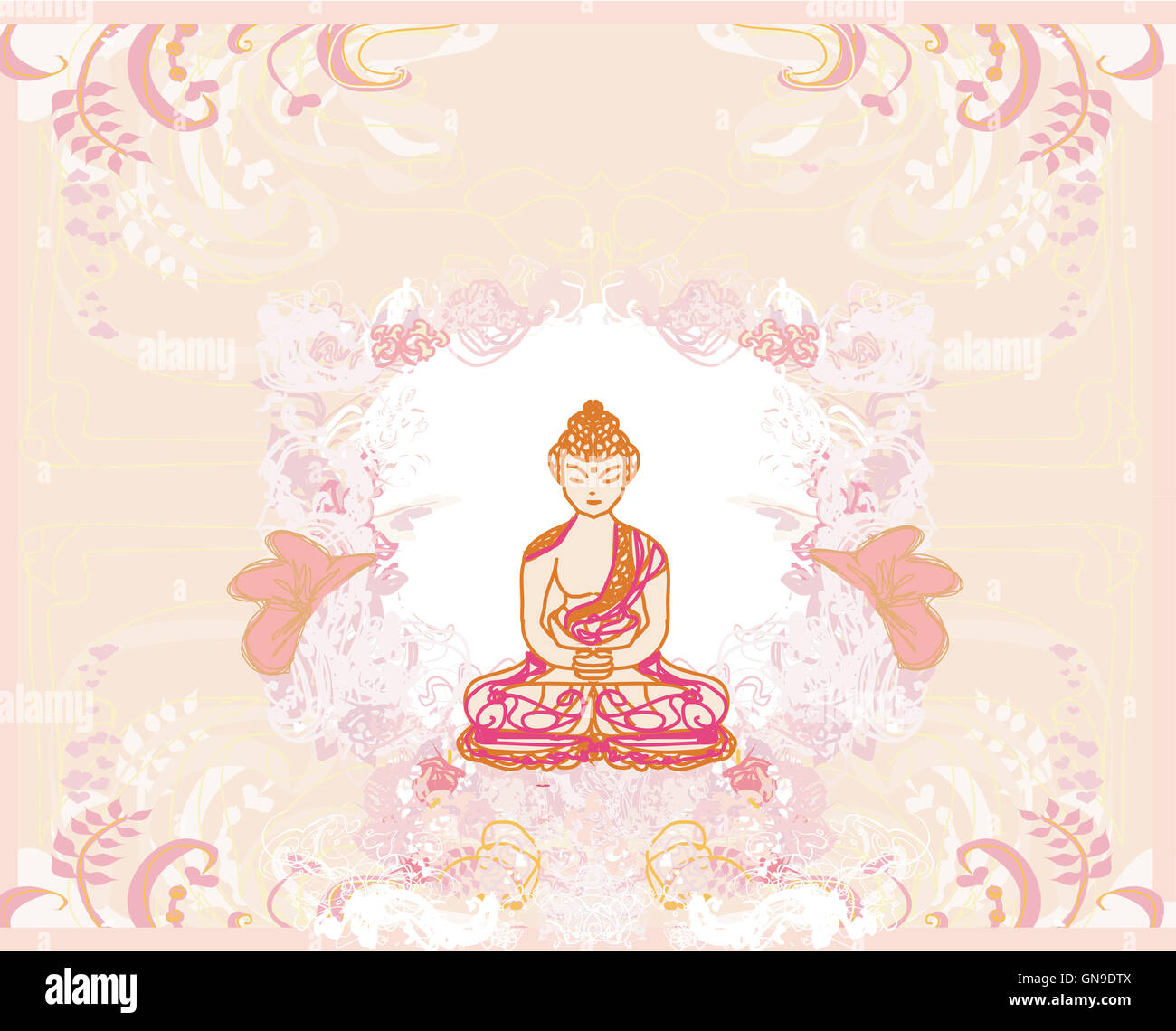 Chinese Traditional Artistic Buddhism Pattern Stock Photo - Alamy