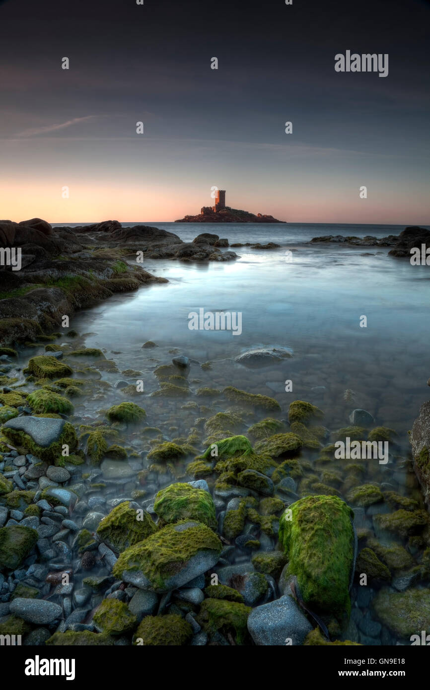 French castle on the sea Stock Photo - Alamy