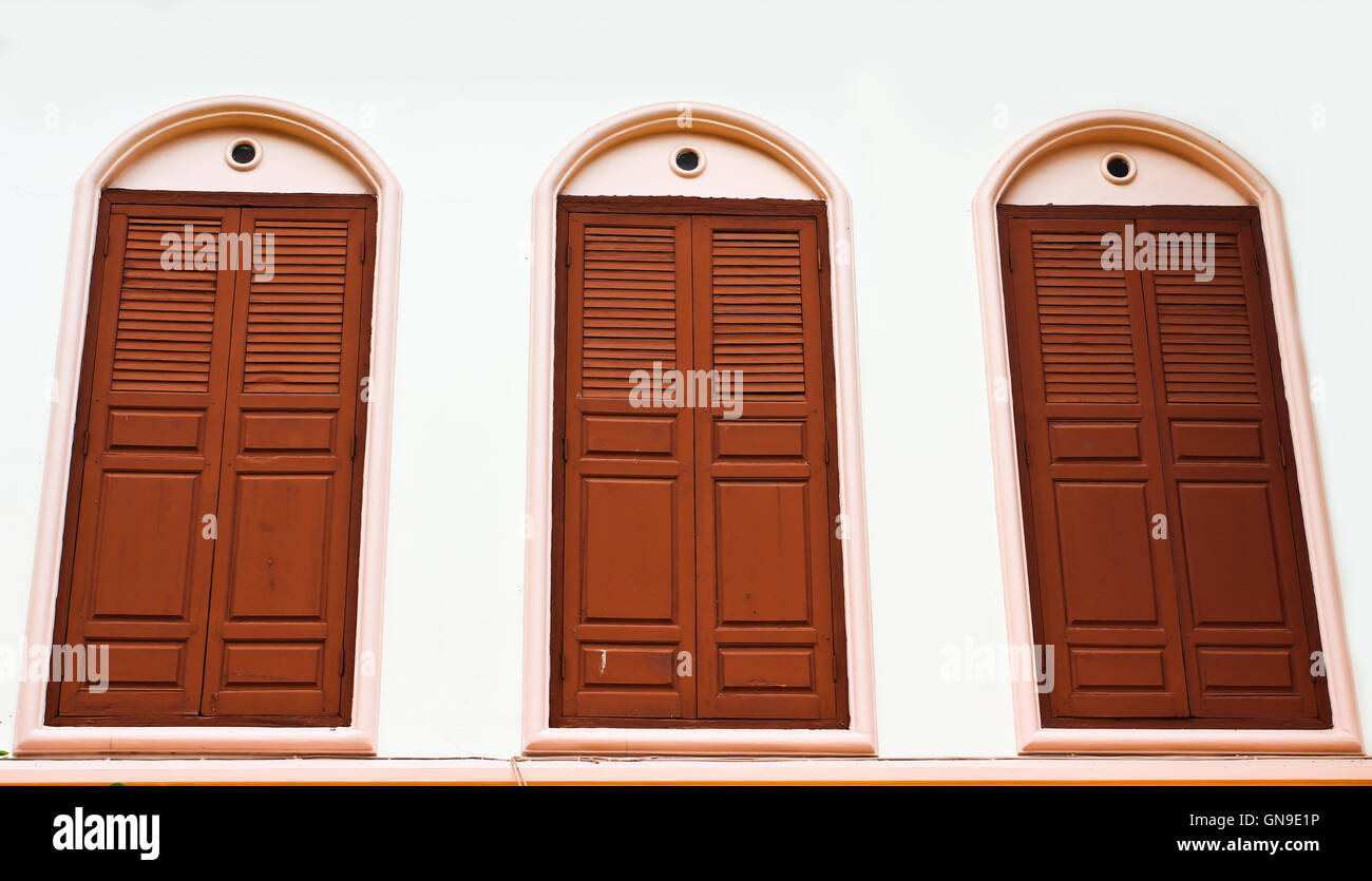 wooden window on white background Stock Photo - Alamy