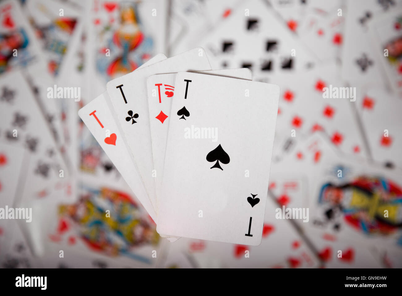 Close-up up of a four aces Stock Photo - Alamy