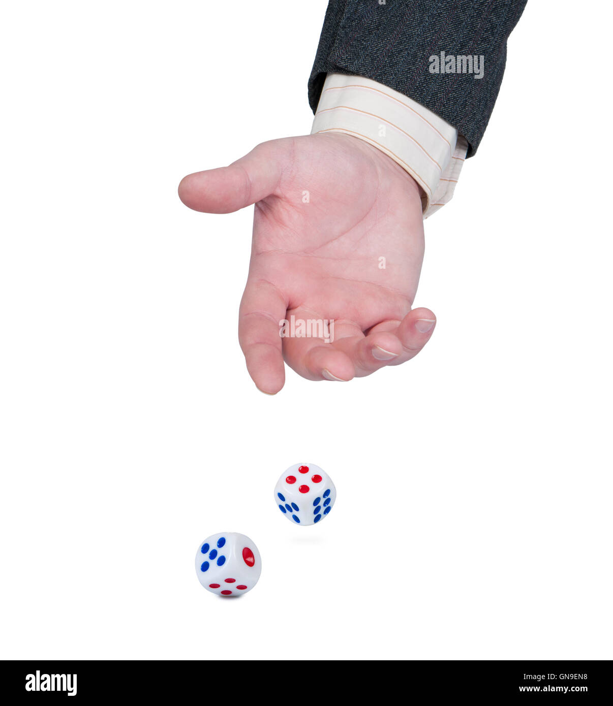 Hand with dice hi-res stock photography and images - Alamy