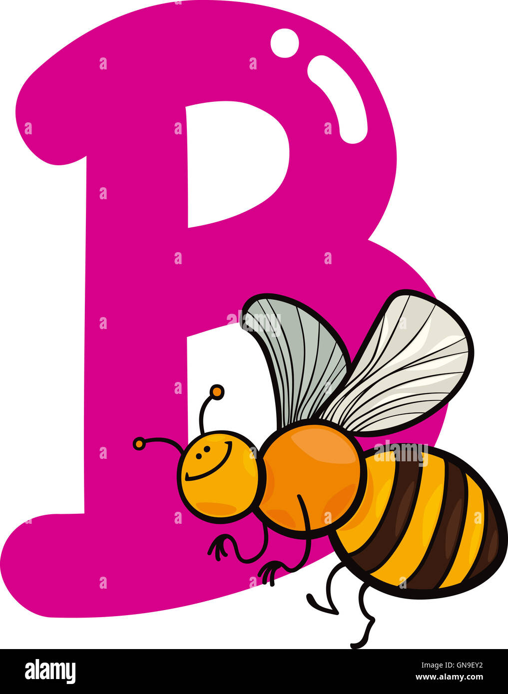 B for bee Stock Photo - Alamy