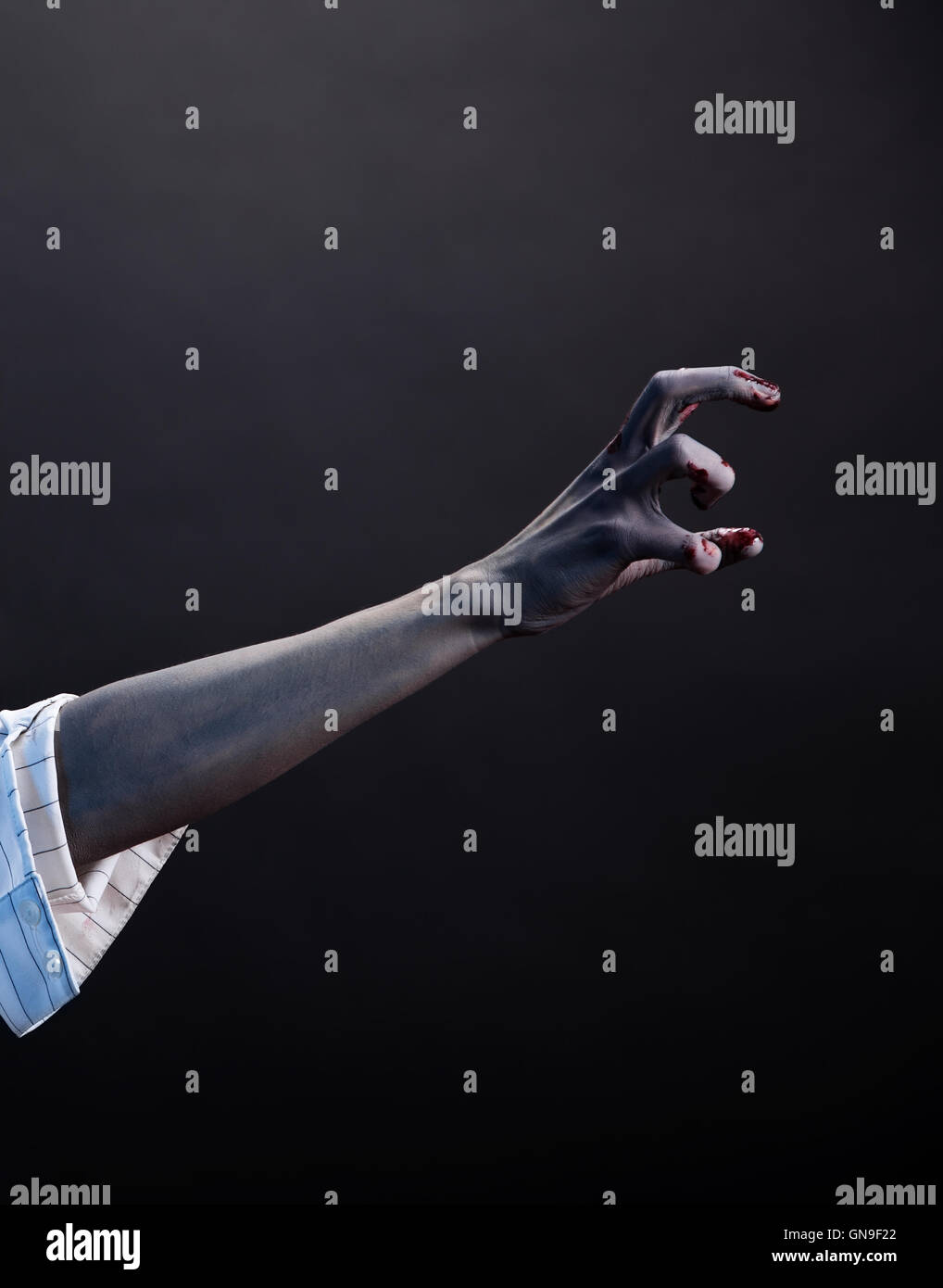 High contrast zombie hand, extreme body-art Stock Photo - Alamy