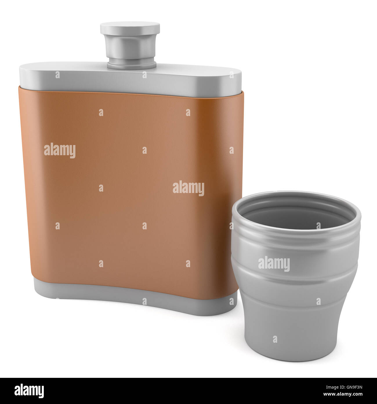 Flask and mug Stock Photo - Alamy