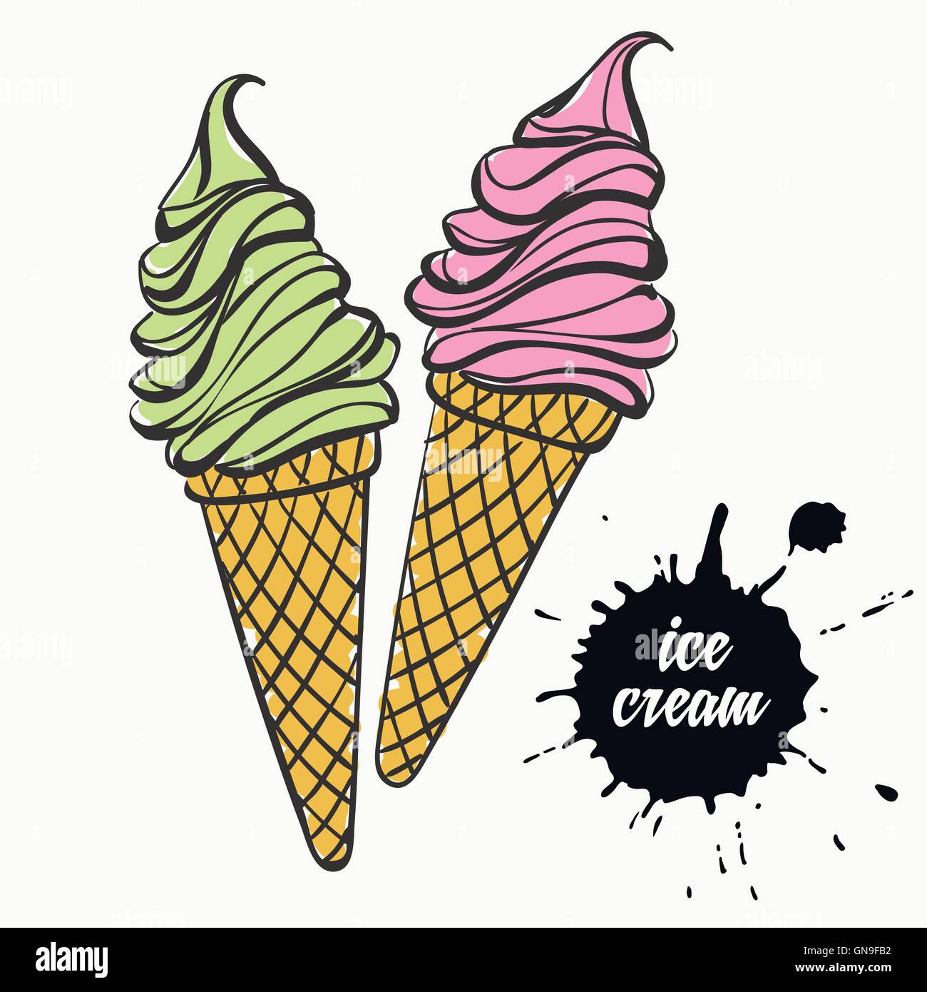 Ice cream cardboard box Stock Vector Images - Alamy