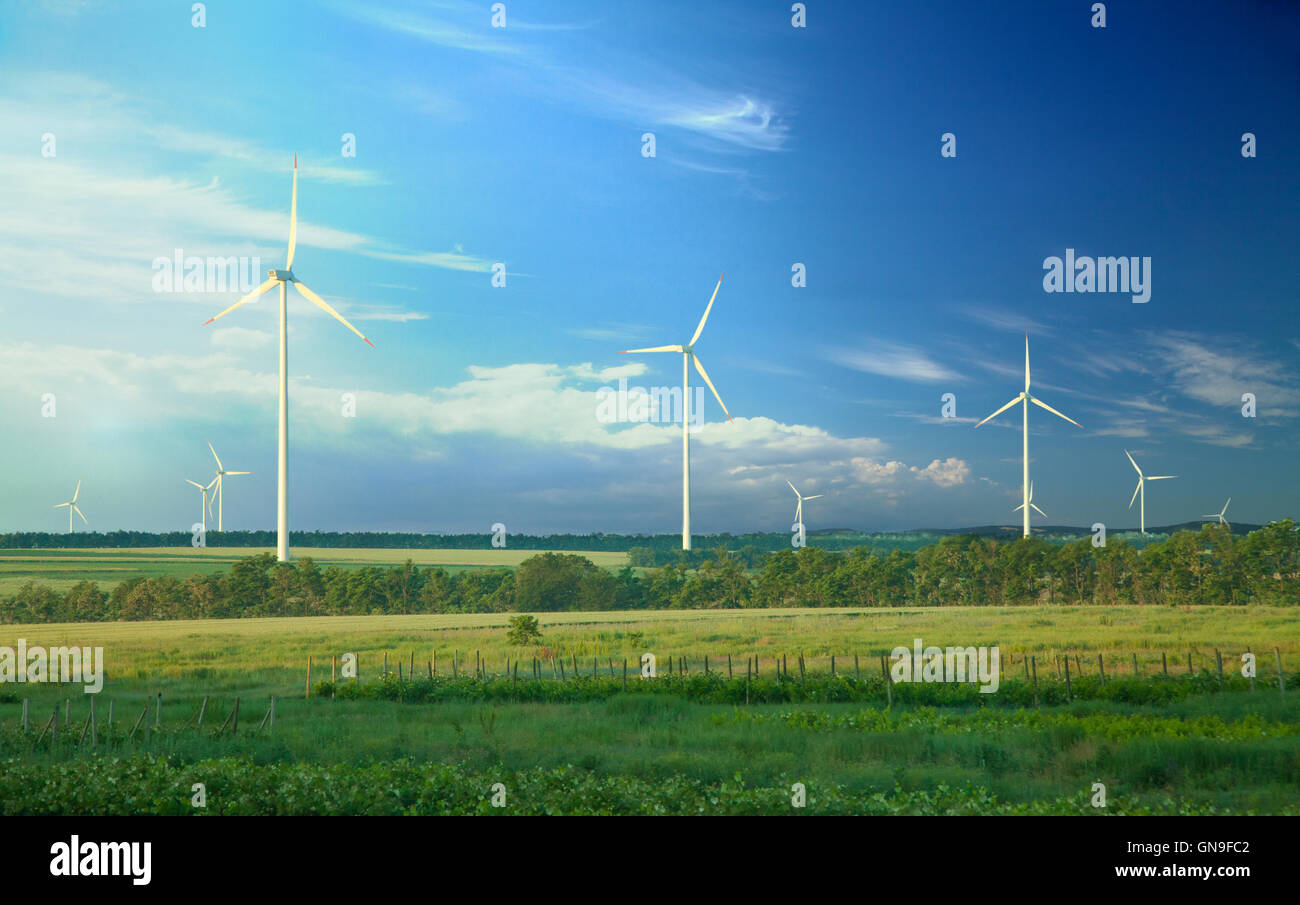 Alternative energy, wind turbines Stock Photo - Alamy