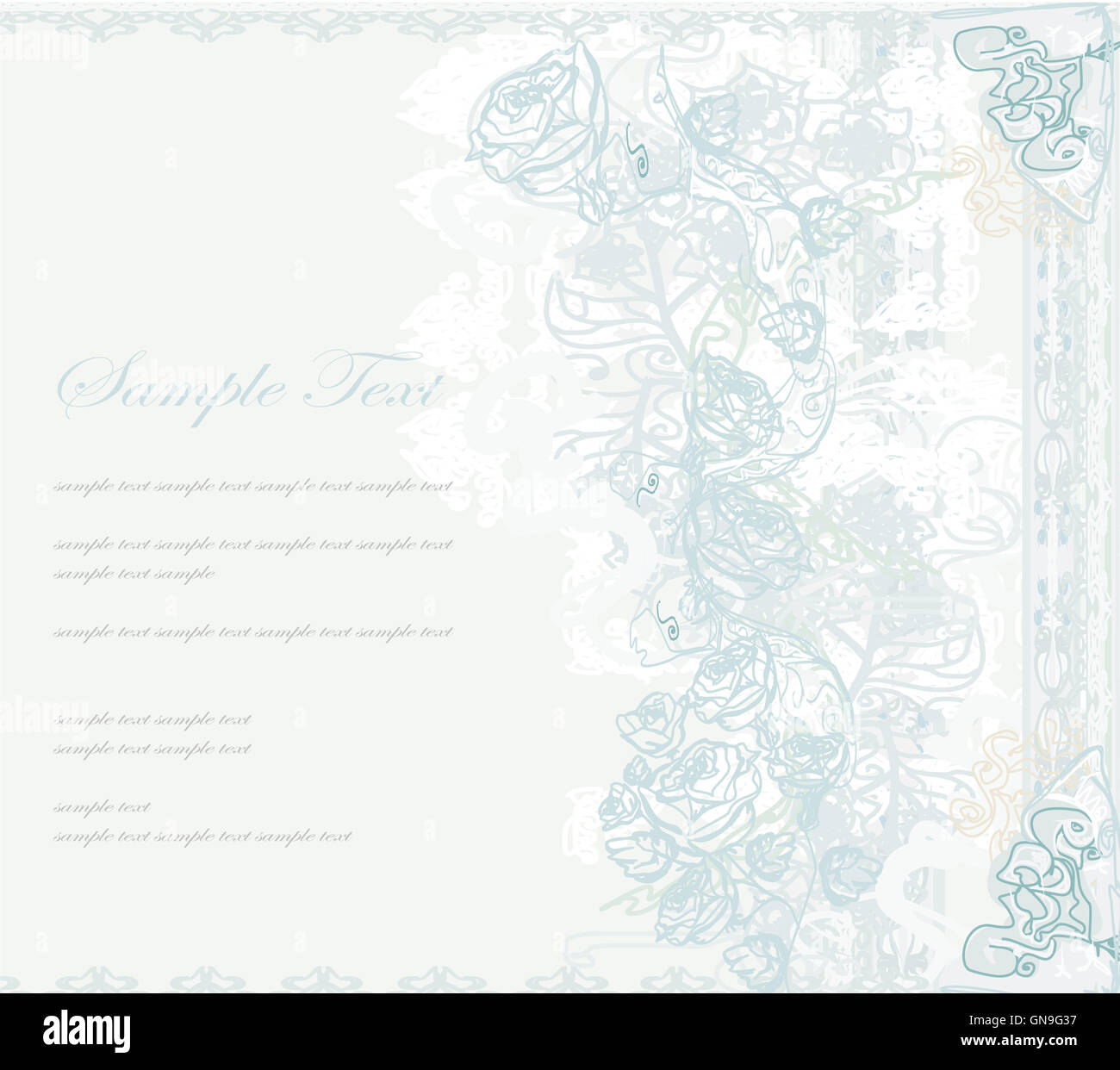 Beautiful flower invitation card Stock Photo - Alamy