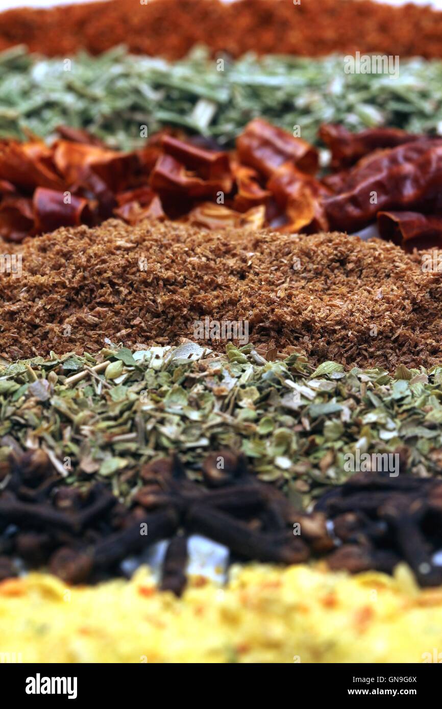 mixed lines from spices Stock Photo - Alamy