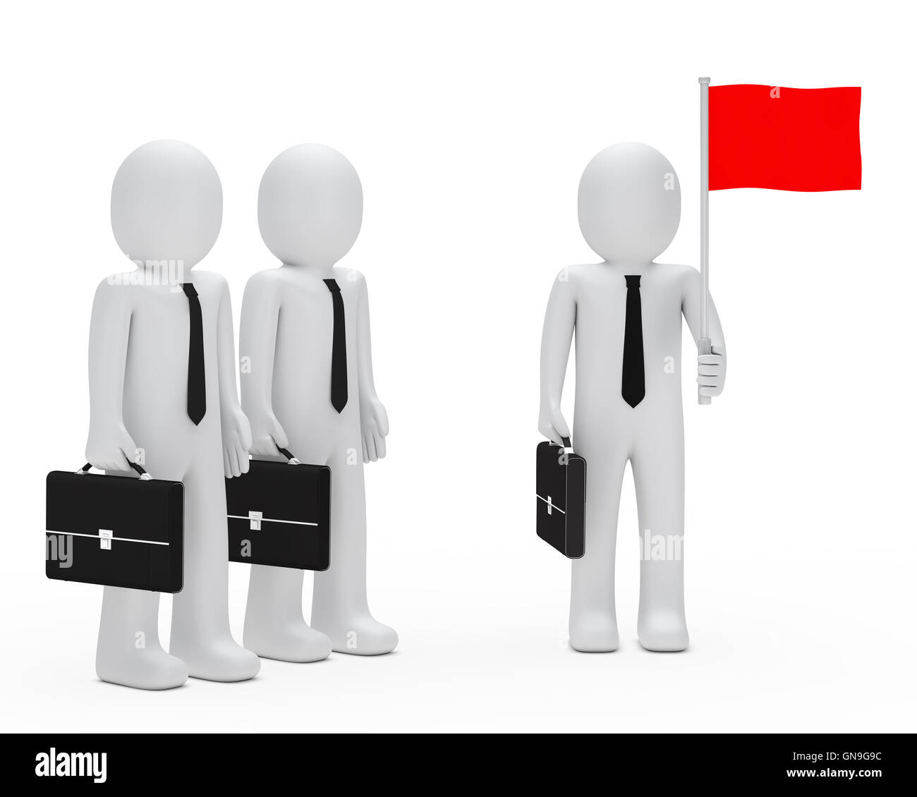 business man team hold flag Stock Photo - Alamy