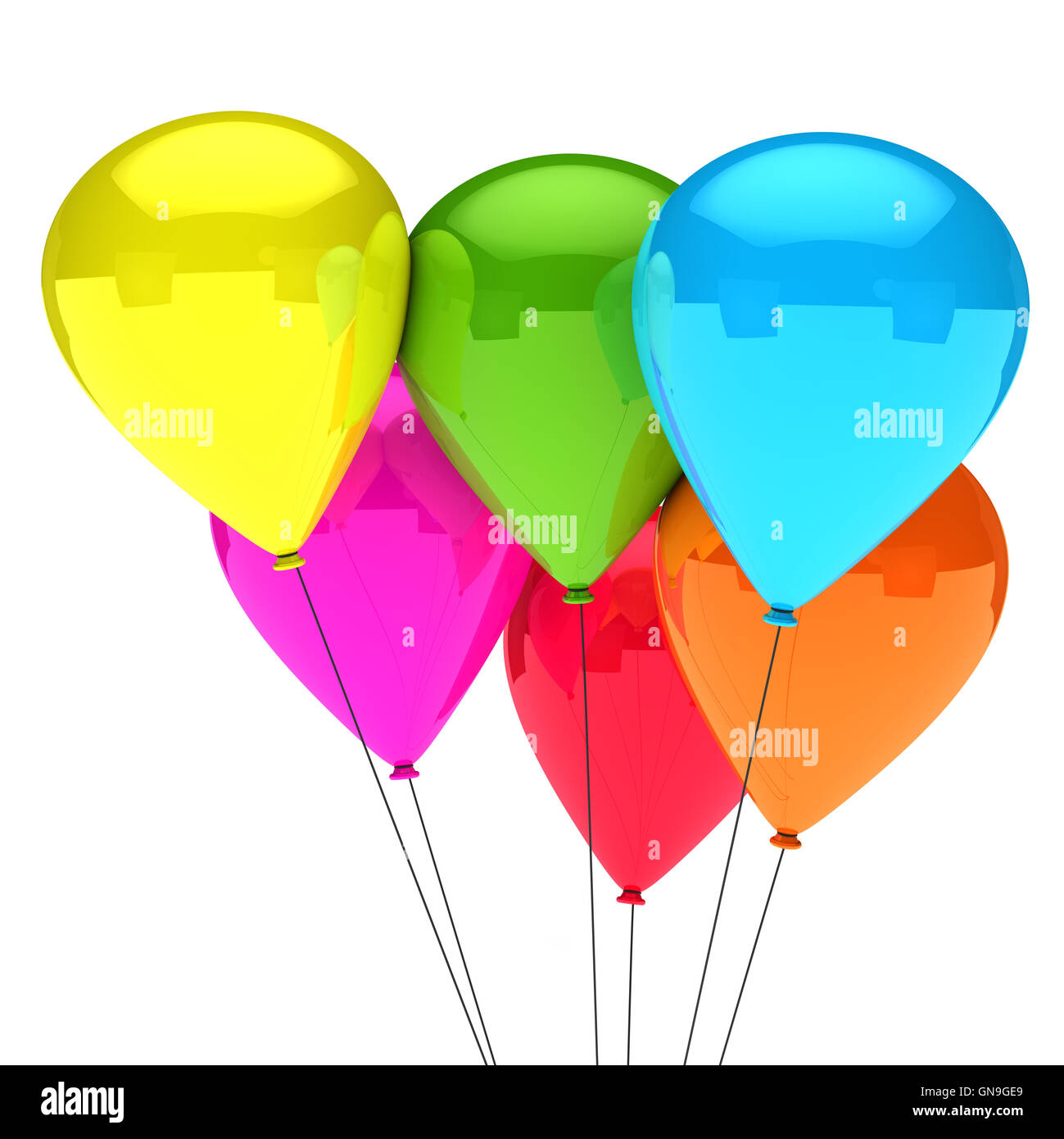 Colourful balloons words hi-res stock photography and images - Alamy