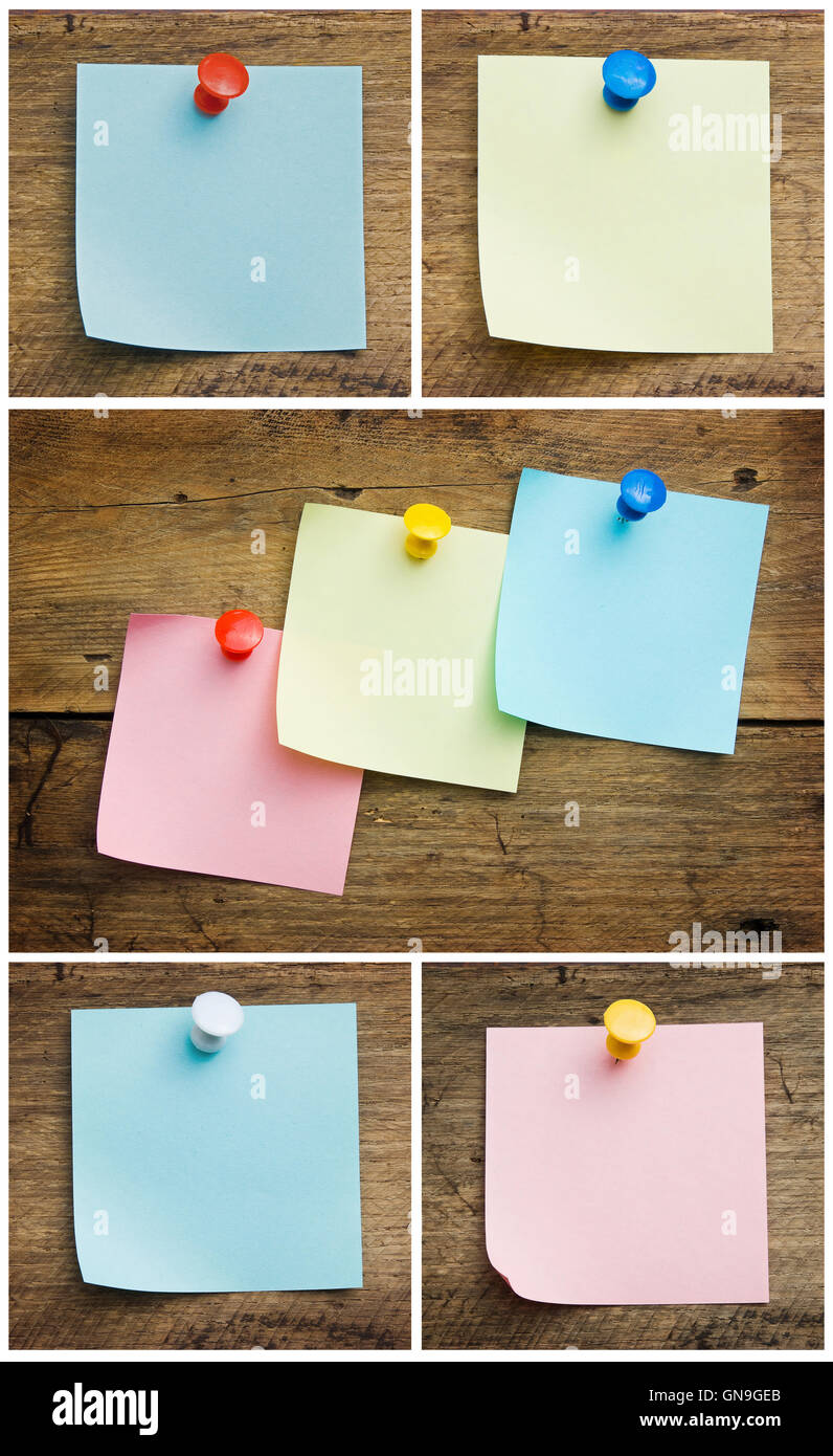 A piece of paper pinned the button Stock Photo - Alamy