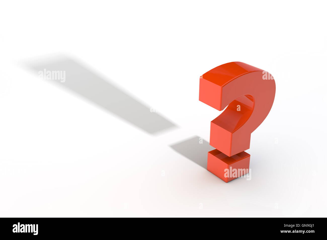 Red Question Mark with Exclamation Mark Shadow Stock Photo - Alamy