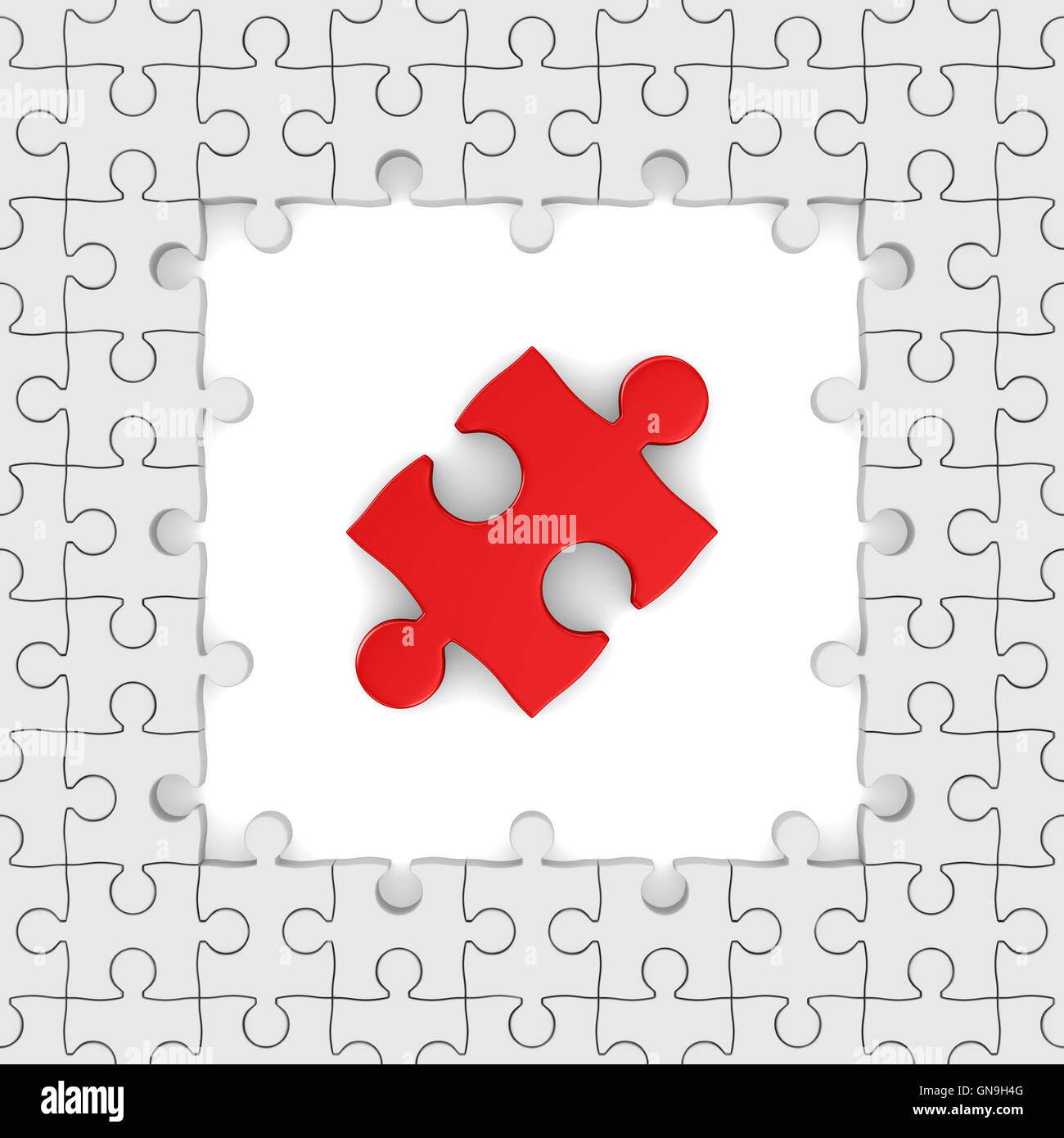 Seamless texture white puzzle. 3D image Stock Photo - Alamy