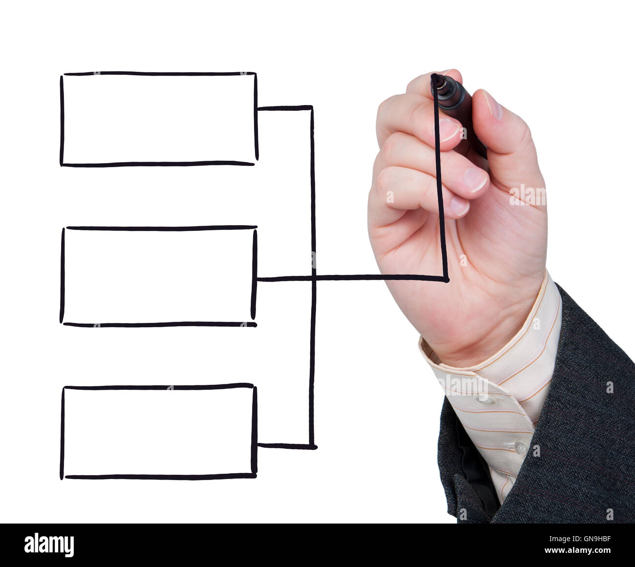 Hand drawing chart marker Stock Photo - Alamy