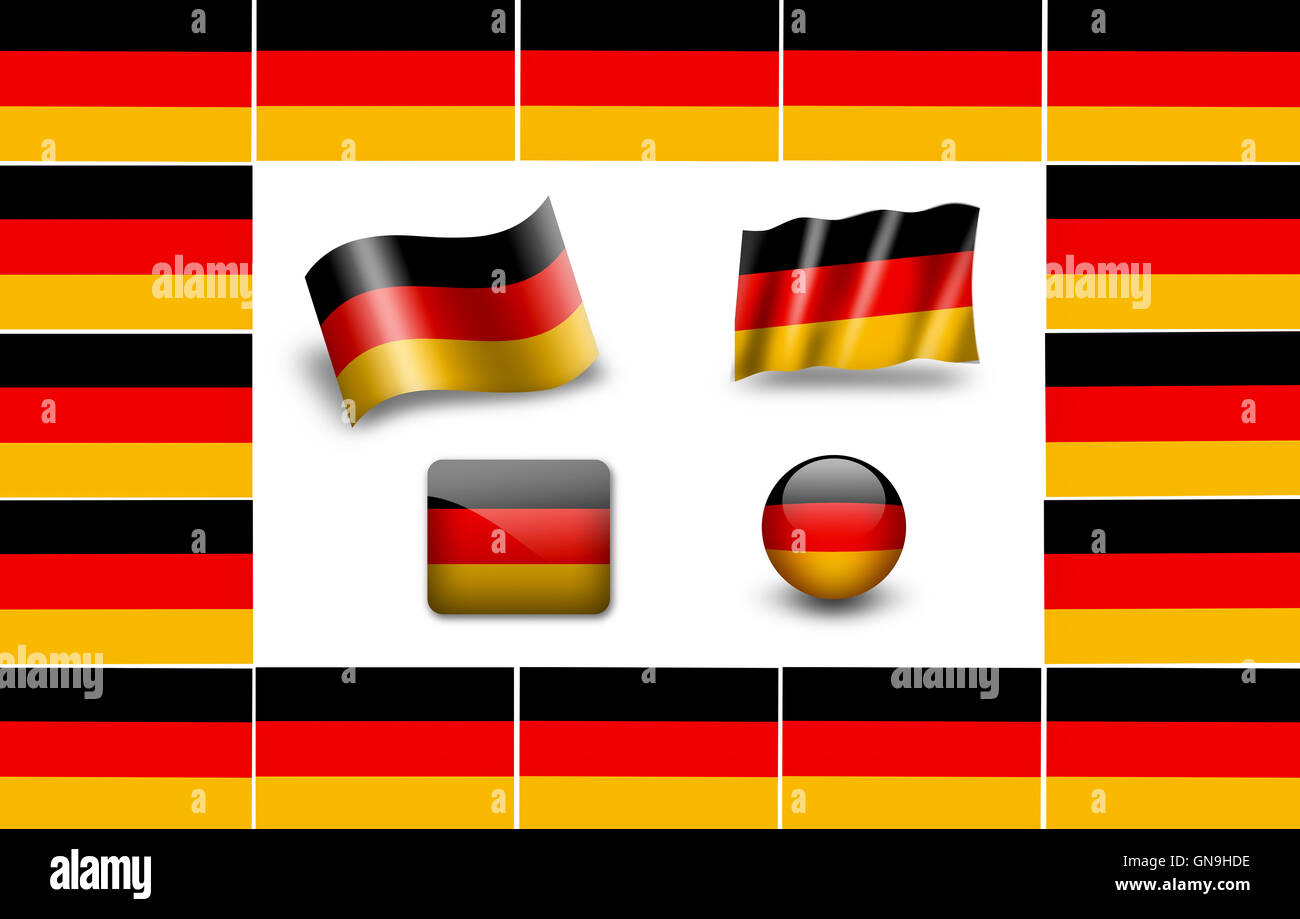 flag of Germany. icon set Stock Photo - Alamy