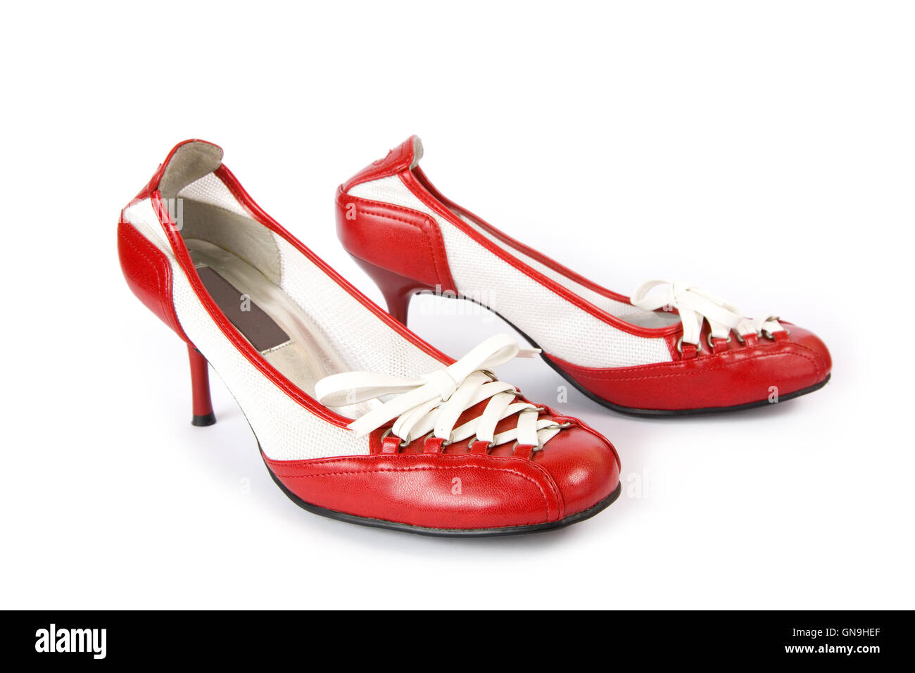 Pair of modern female shoes Stock Photo - Alamy
